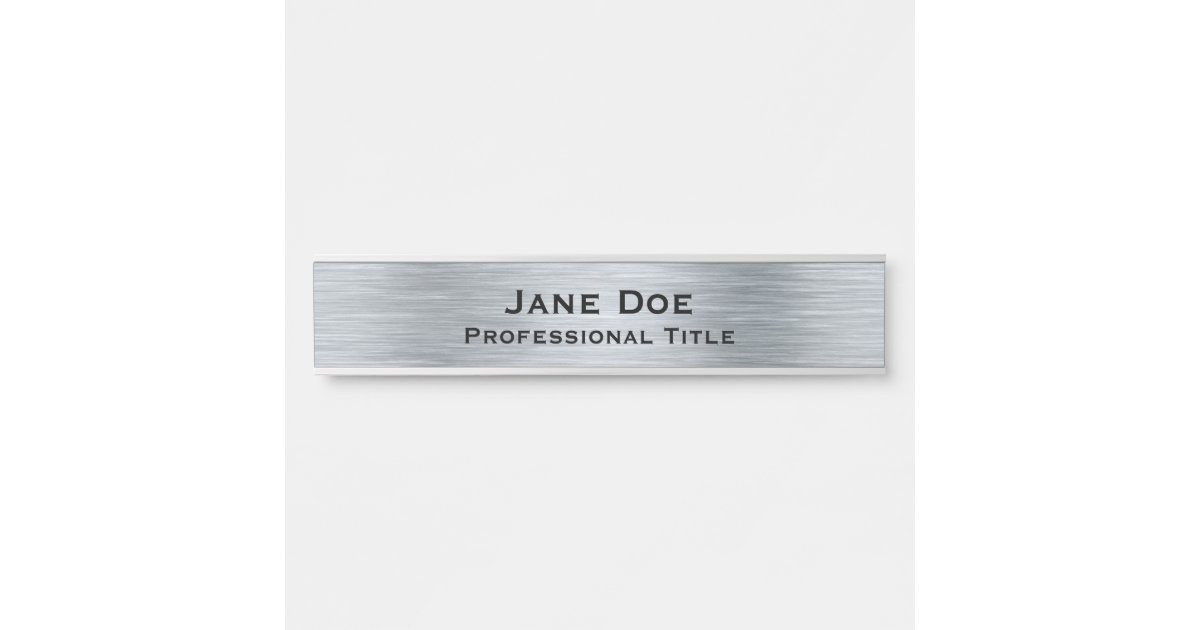 Letrero Para Puerta Rótulo de la puerta profesional Silver Glam Long O ...