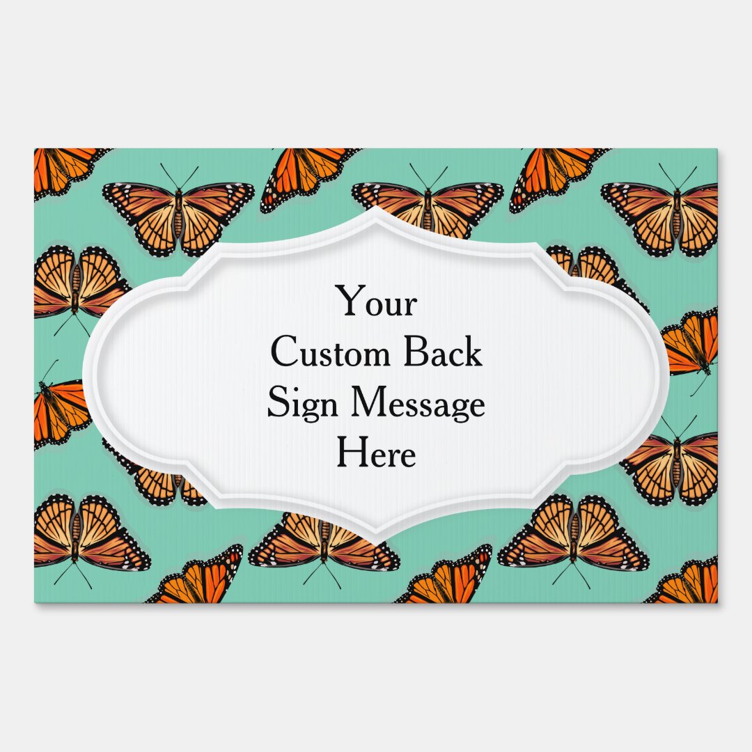 Letrero Patrón de mariposa monarca | Zazzle.es