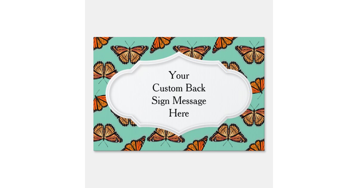 Letrero Patrón de mariposa monarca | Zazzle.es