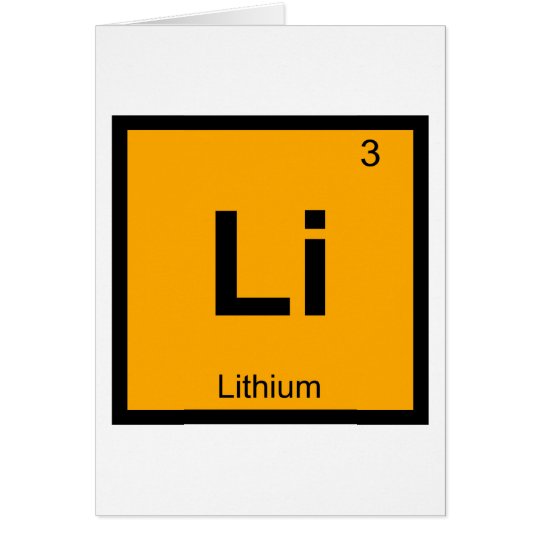 Li - Símbolo de tabla periódica de química de liti | Zazzle.es
