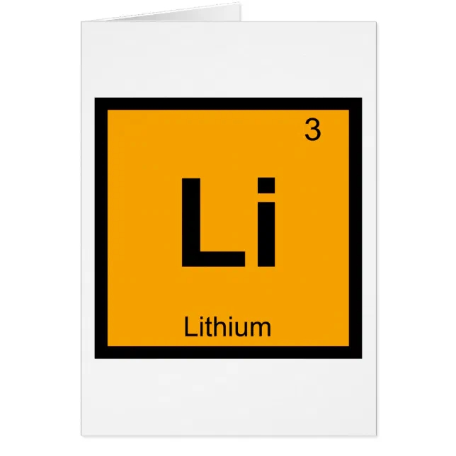 Li - Símbolo de tabla periódica de química de liti | Zazzle.es