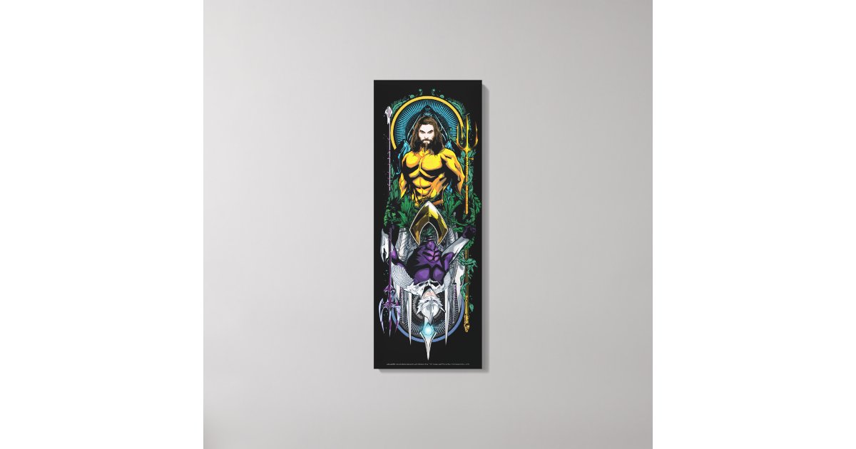 Lienzo Aquaman | Panel Art Nouveau reversible Orin & Orm | Zazzle.es