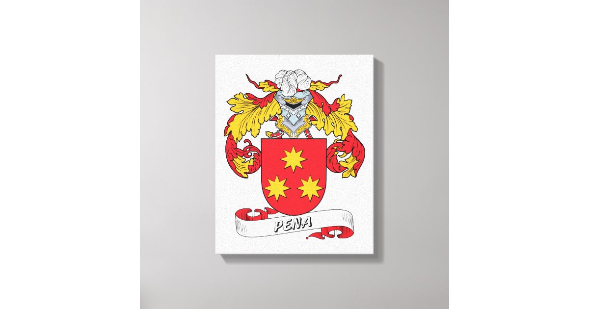 Lienzo Pena Family Crest | Zazzle.es