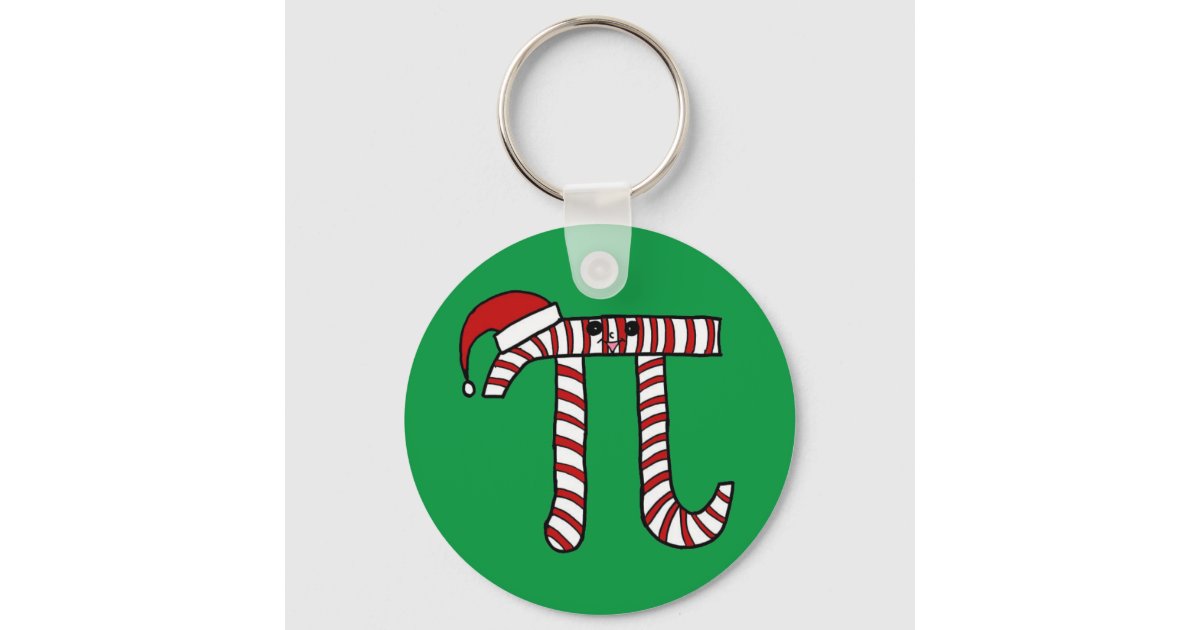 Llavero Carácter de caricatura de navidades Pi (rojo) | Zazzle.es