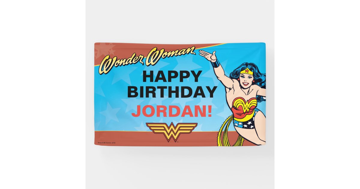 Lona Comics de DC| Cumpleaños de la Mujer Maravilla | Zazzle.es