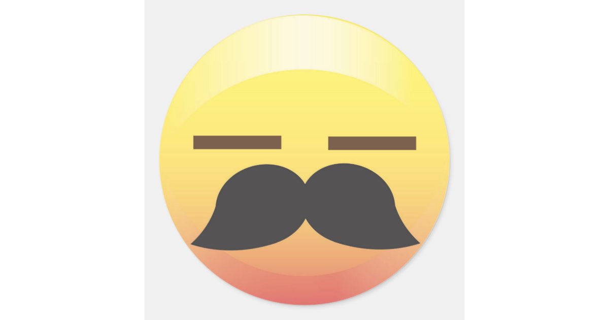 Mustache Emoji Fiesta Sigh Pegatina | Zazzle.es
