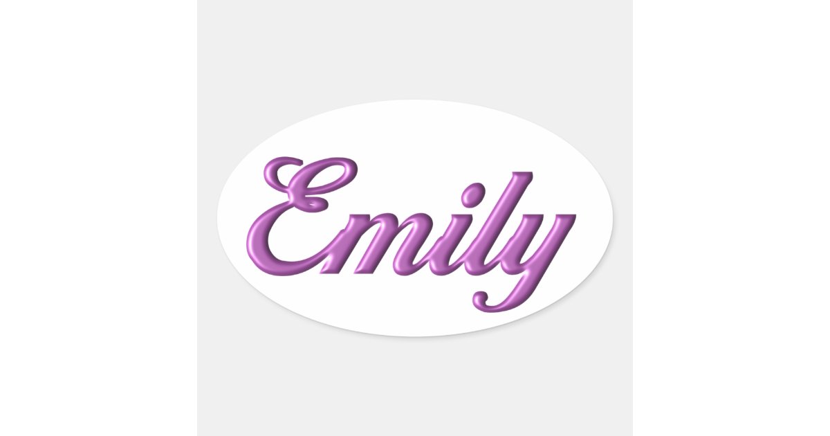 Nombre del pegatina de Emily | Zazzle.es