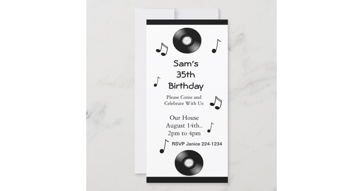 Notas musicales Invitaciones de cumpleaños | Zazzle.es