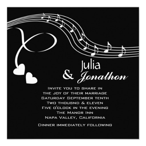 Invitaciónes de notas musicales - Imagui