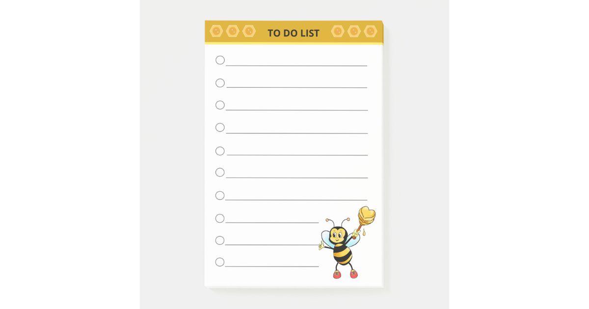 Notas Post-it® Abeja de miel pequeña en blanco | Zazzle.es