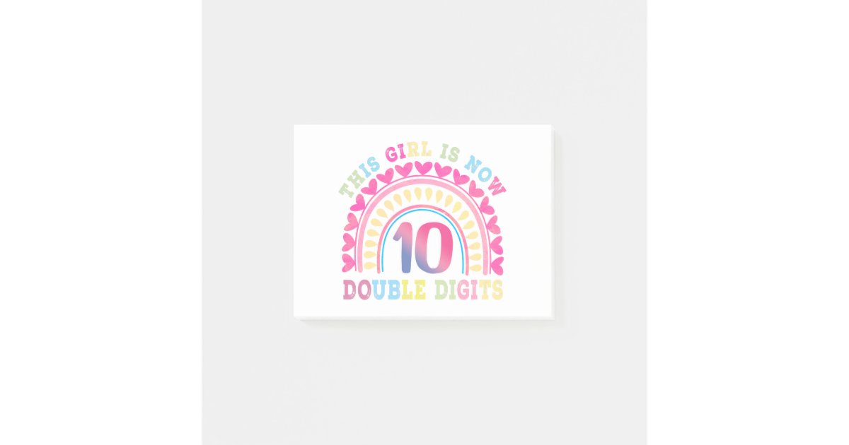 Notas Post-it® Este Chica es ahora 10 dígitos dobles de 10 años | Zazzle.es