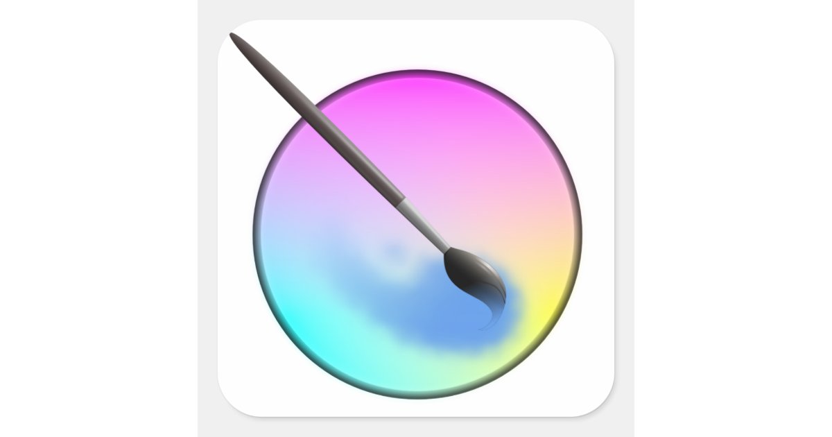 Pegatina Cuadrada Krita icon sticker | Zazzle.es