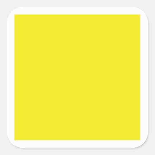 Pegatina cuadrado amarillo | Zazzle.es