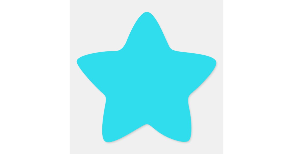 Pegatina de Estrella Azul Aqua | Zazzle.es