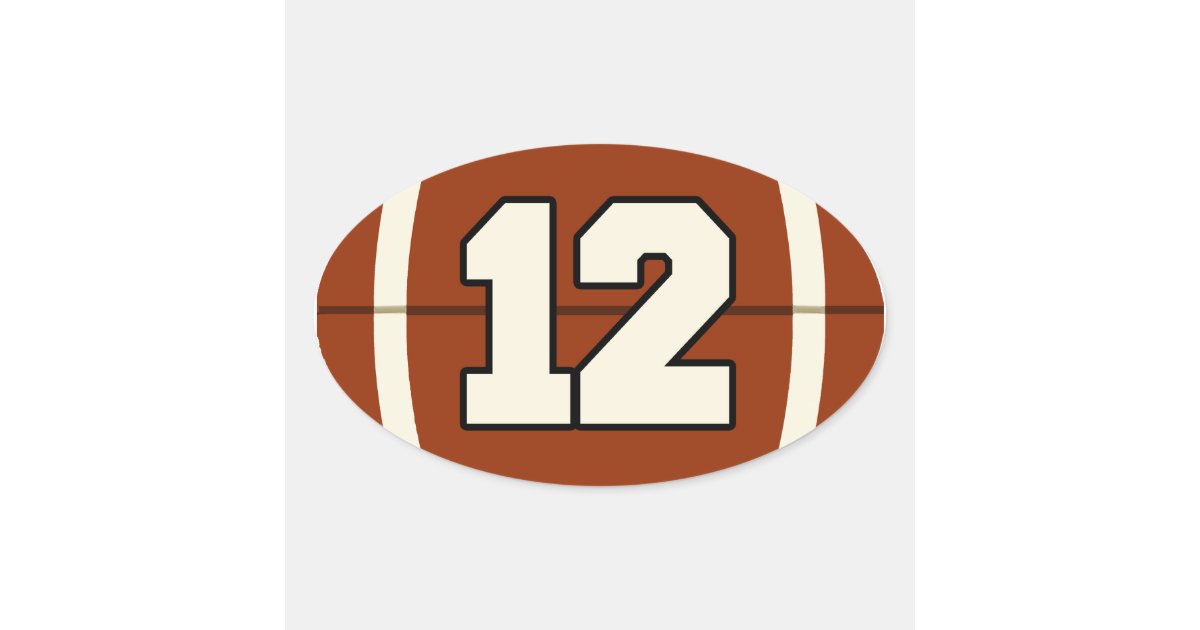 Pegatina de fútbol número 12. | Zazzle.es