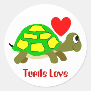Pegatinas Tortuga Del Dibujo Animado - Calcomanías | Zazzle.es