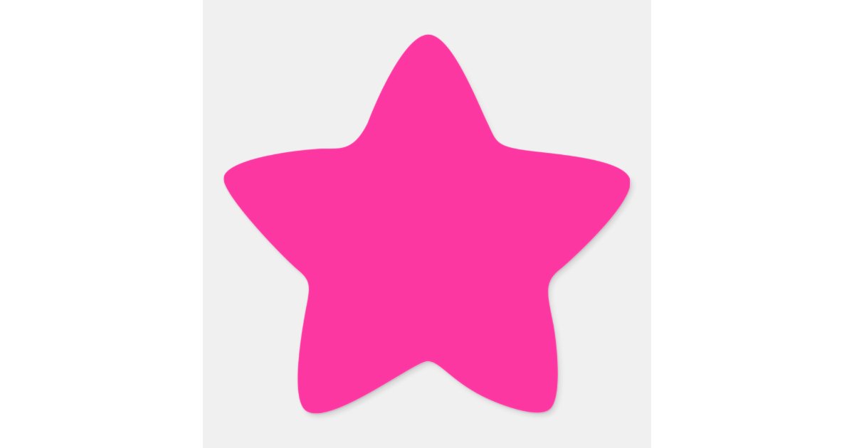 Pegatina En Forma De Estrella De color rosa oscuro | Zazzle.es