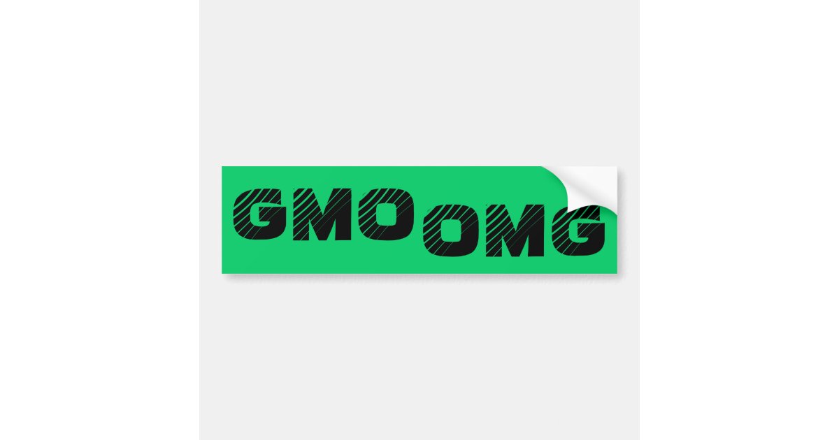 Pegatina Para Coche GMO OMG Bumper Sticker | Zazzle.es