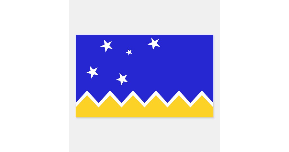 Pegatina Rectangular Magallanes Patagonia/Bandera Patagónica. Chile ...