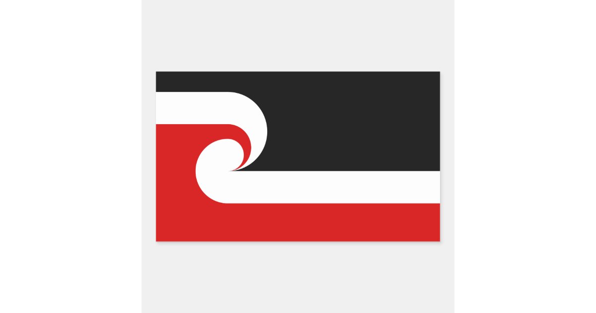Pegatina Rectangular Pegatinas de la bandera maorí | Zazzle.es