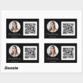 Pegatina Rectangular QR Code Professional Photo White Business Card Rec ...