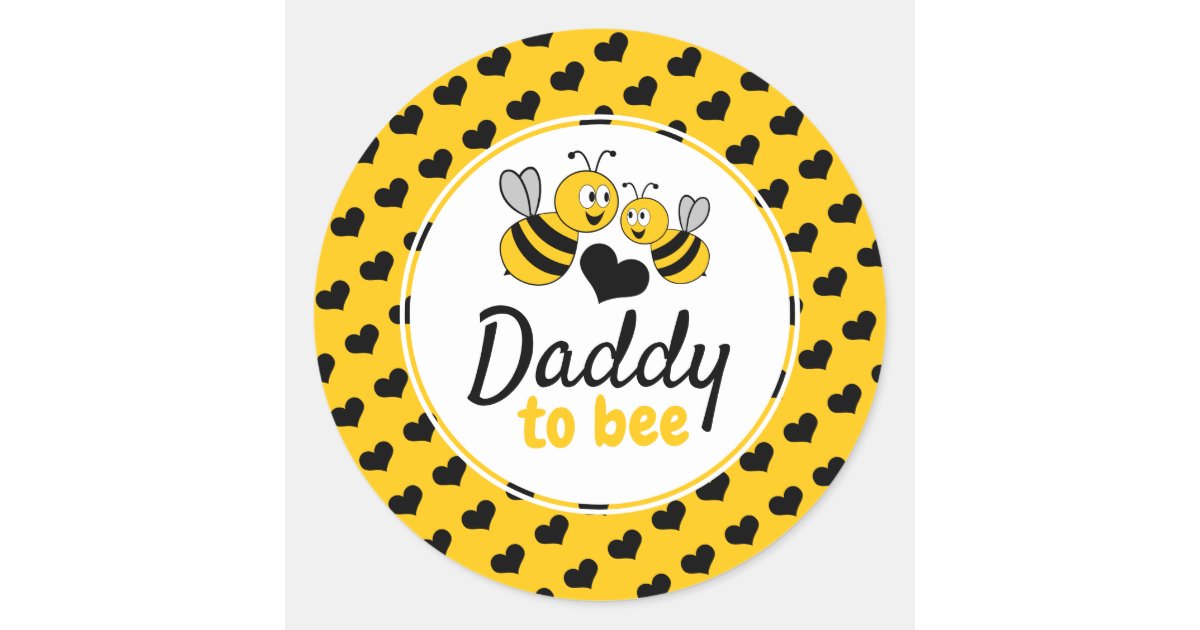 Pegatina Redonda Abeja, Baby Shower | Zazzle.es