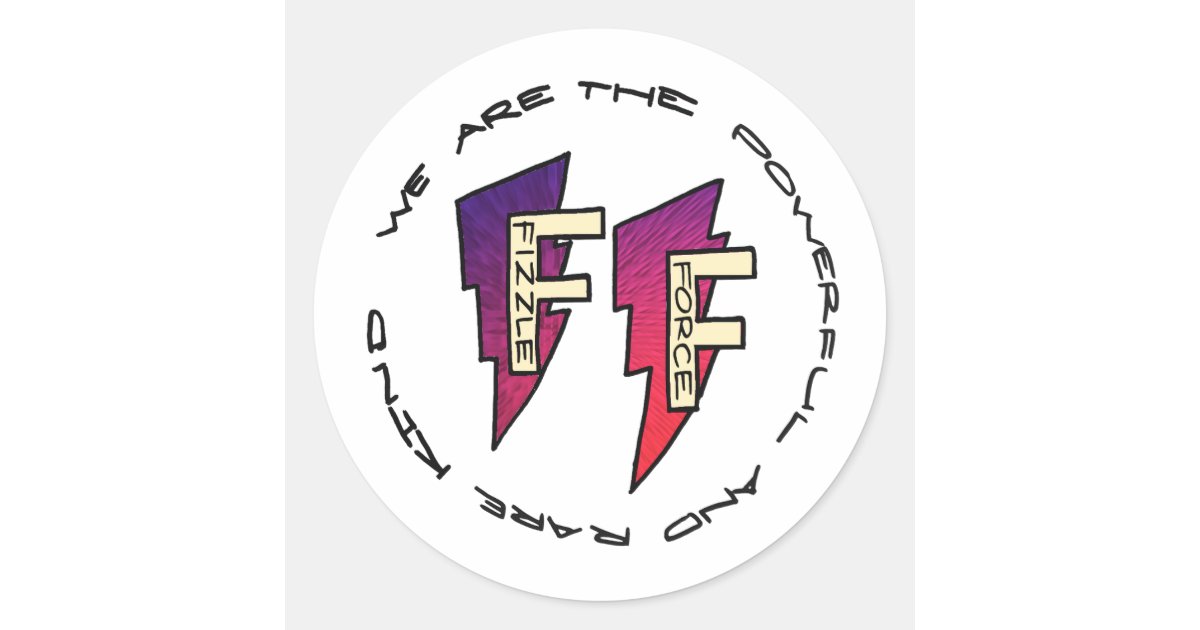 Pegatina Redonda Logo de Fizzle Force | Zazzle.es