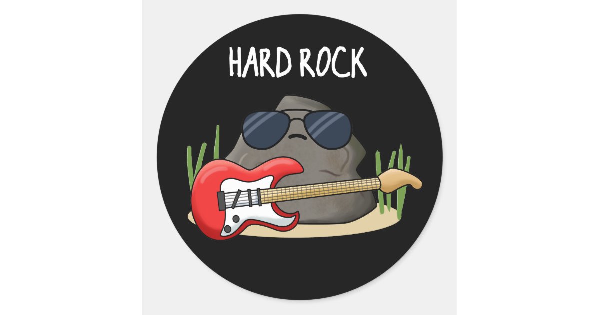 Pegatina Redonda Rock duro Gracioso Geología Música Pun Dark BG | Zazzle.es