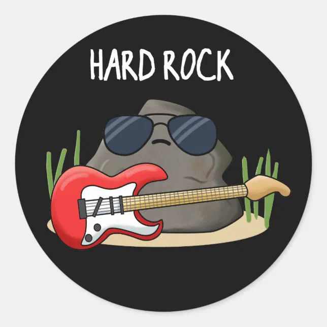 Pegatina Redonda Rock duro Gracioso Geología Música Pun Dark BG | Zazzle.es