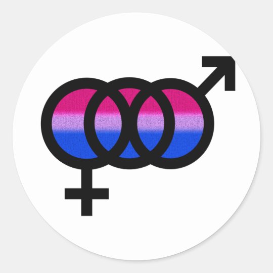 Pegatina Redonda Símbolo Bisexual Zazzle Es