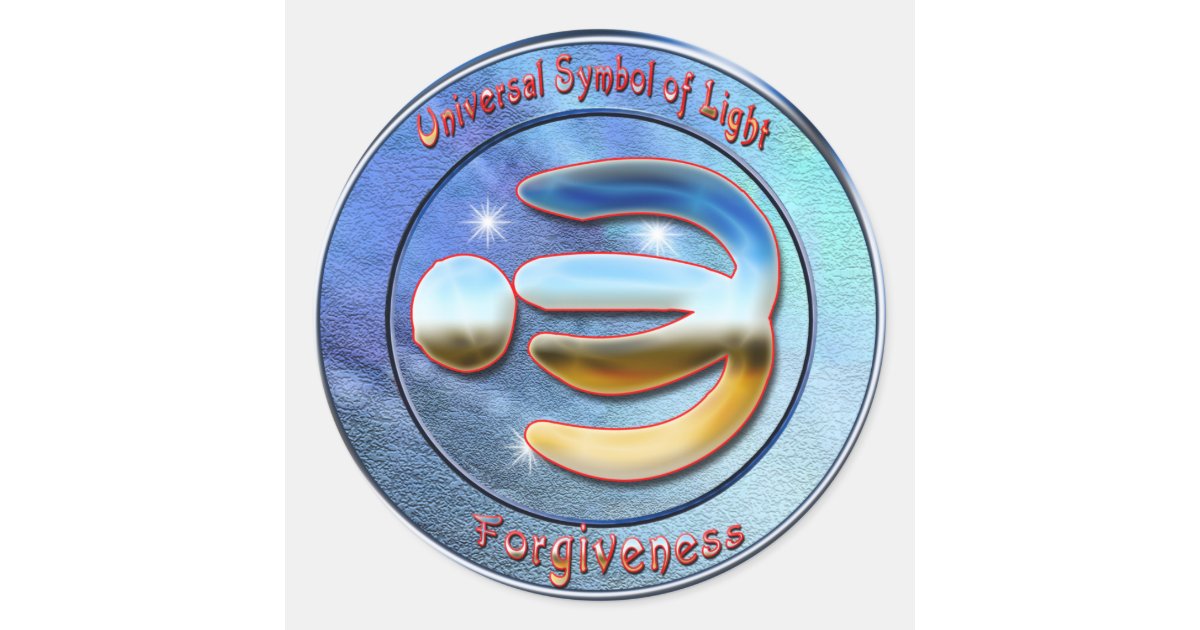 Pegatina Redonda Símbolo universal del perdón | Zazzle.es