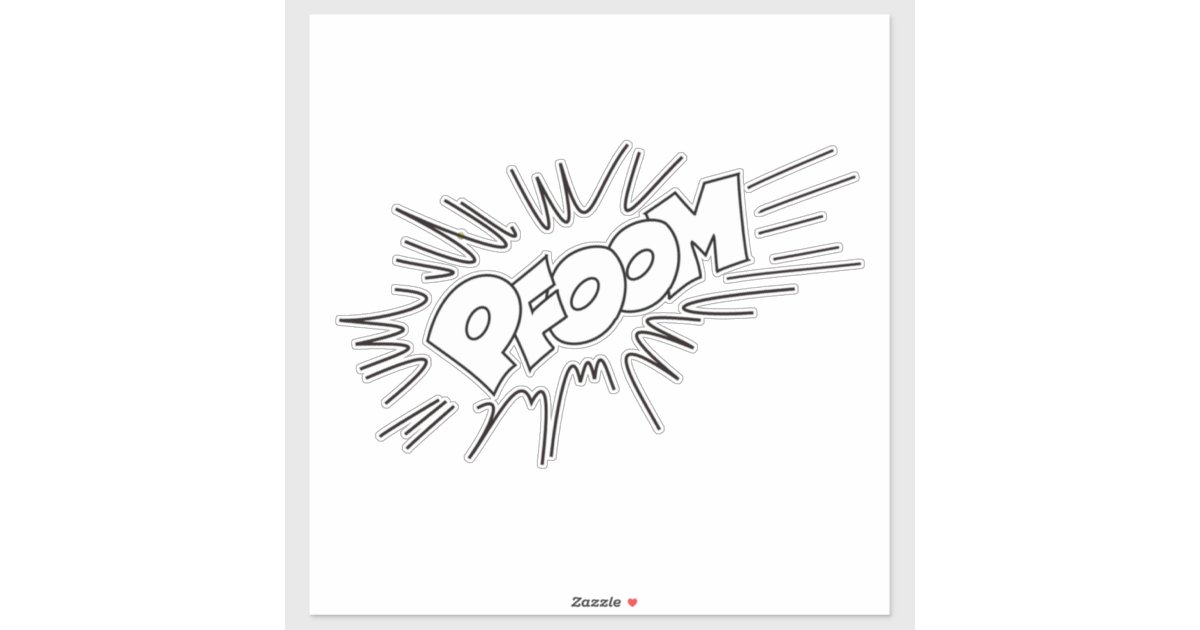 Pegatina ruido-cómics-onomatopeya-sonido | Zazzle.es