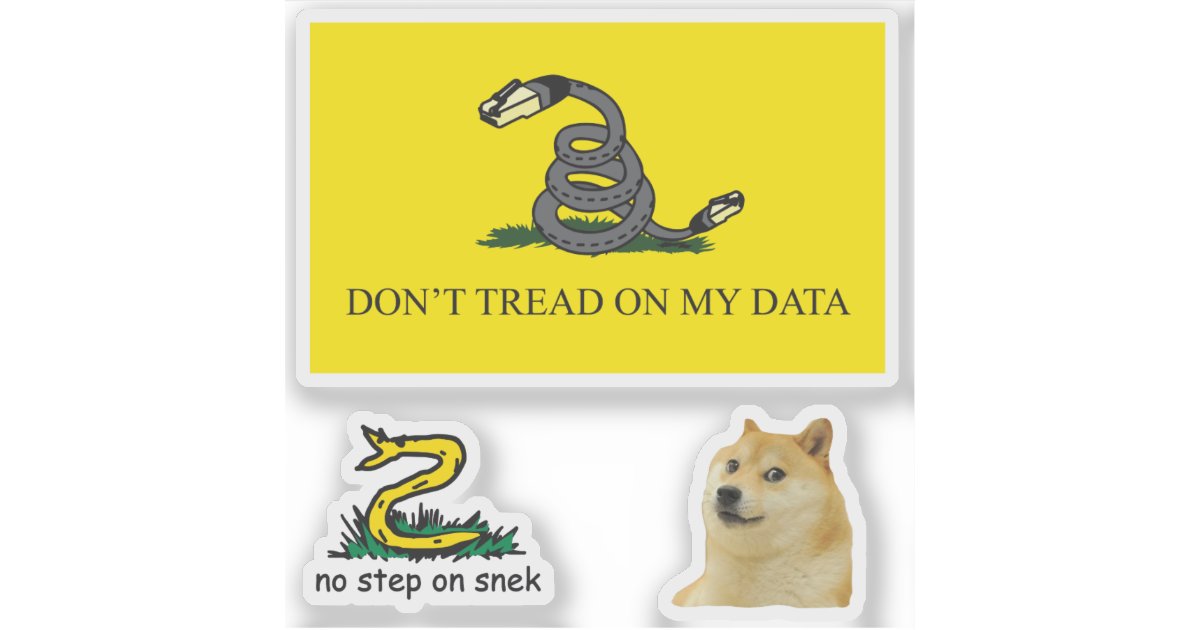 Pegatina Snekright gadsden flag parody memes x6 | Zazzle.es
