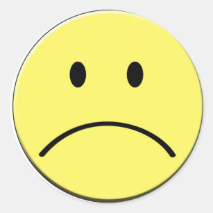 Pegatinas Emoji Triste - Calcomanías | Zazzle.es