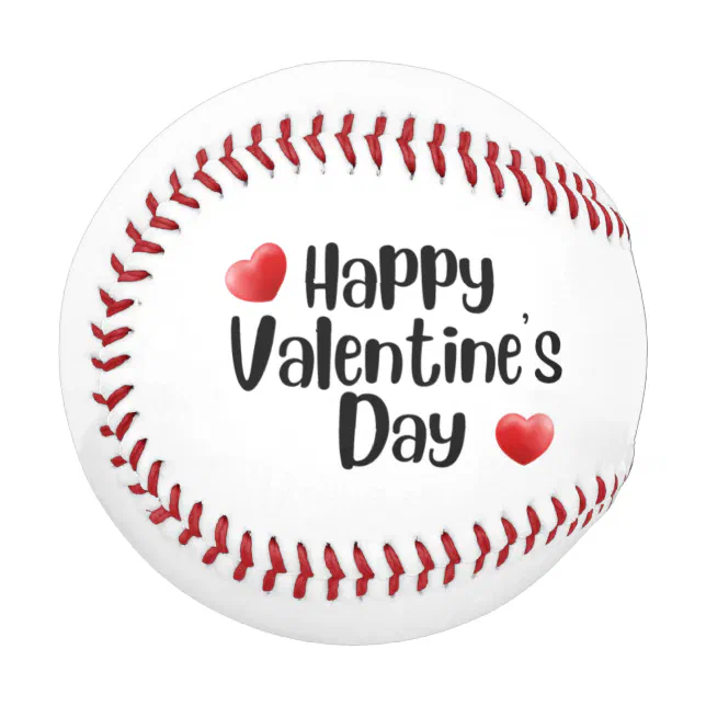Pelota De Béisbol Béisbol Feliz Día de San Valentín con amor corazón ...