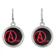 Pendientes Símbolo de orgullo ateo símbolo de identidad roja | Zazzle.es