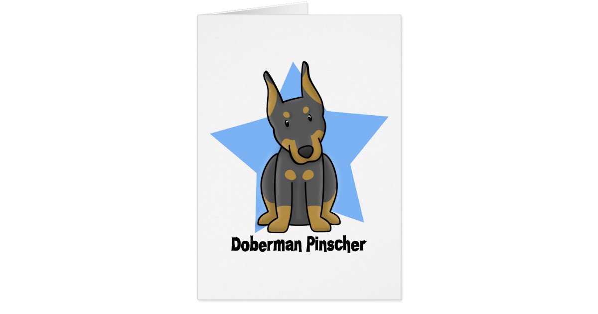 Pinscher del Doberman de la estrella de Kawaii | Zazzle.es