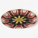 Plato De Papel Achempong: Starburst | Lujo Deep Crimson & Gold | Zazzle.es