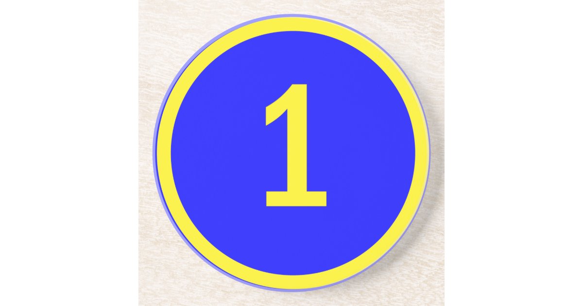 Posavasos número 1 en círculo | Zazzle.es