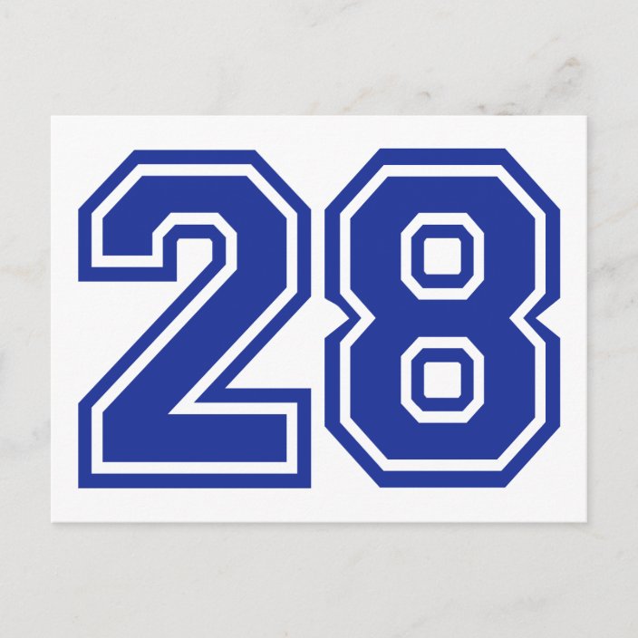 Postal 28 - número | Zazzle.es