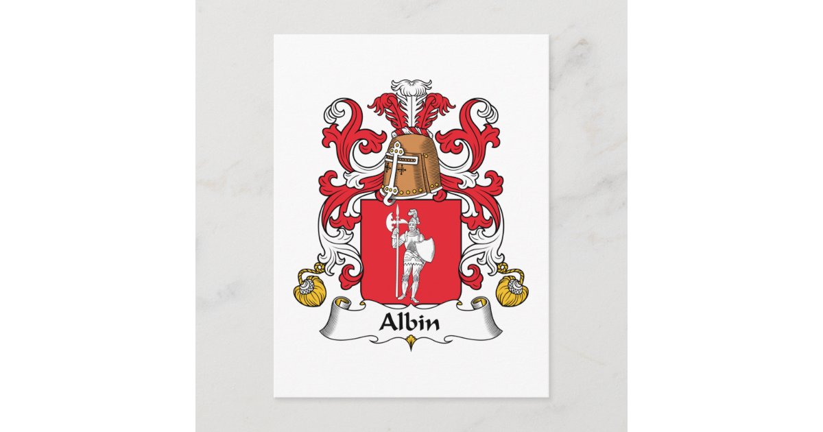 Postal Albin Family Crest | Zazzle.es