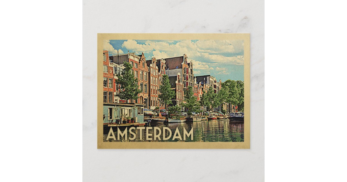 Postal Amsterdam Postcard Holland Vintage Travel | Zazzle.es