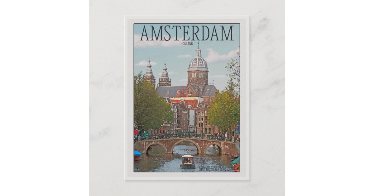 Postal Amsterdam - Sint Nicolaaskerk | Zazzle.es