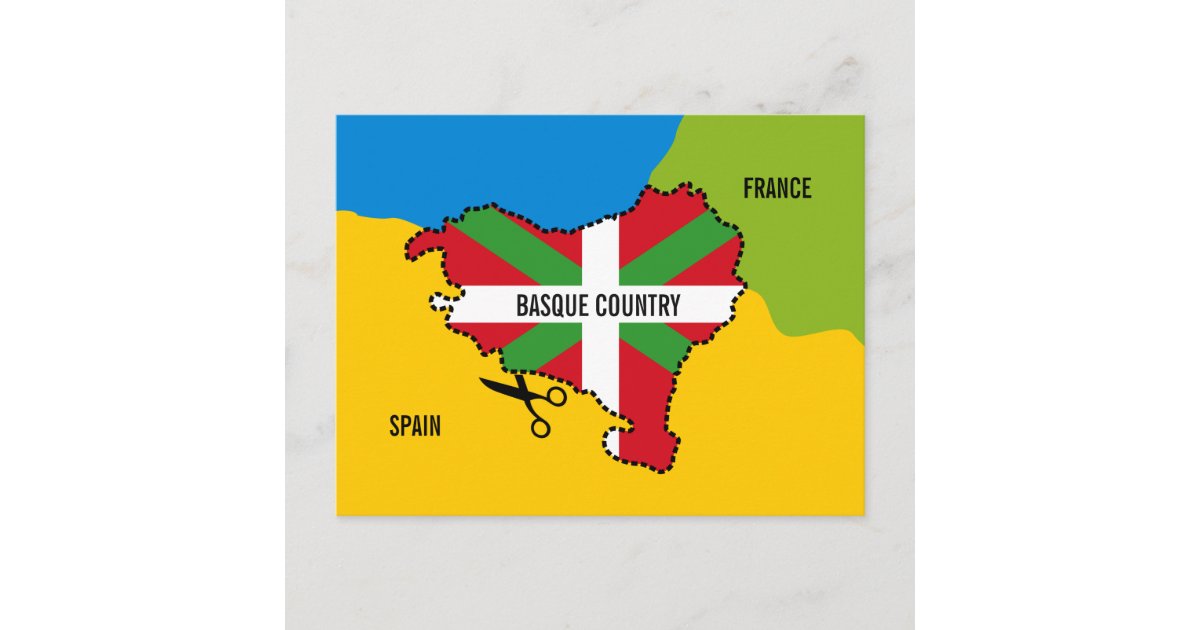 Postal Bandera vasca Ikurriña, independencia del País Vas | Zazzle.es