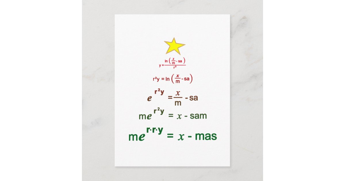 Postal Christmas Math | Zazzle.es