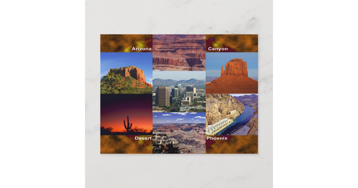 Postal Collage del desierto de Arizona | Zazzle.es