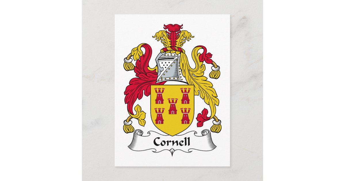 Postal Cornell Family Crest | Zazzle.es