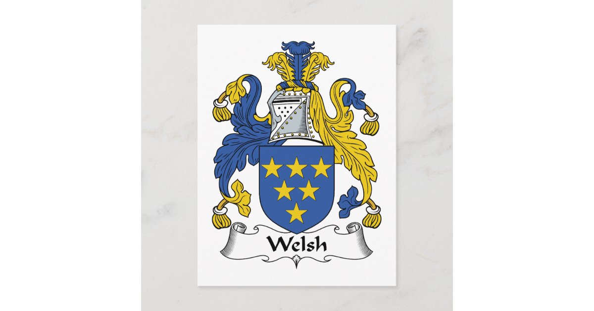 Postal Crest familiar galés | Zazzle.es