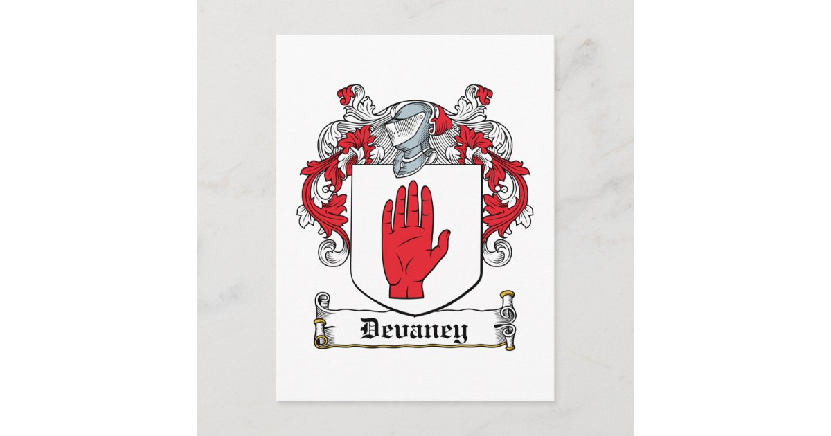 Postal Devaney Family Crest | Zazzle.es