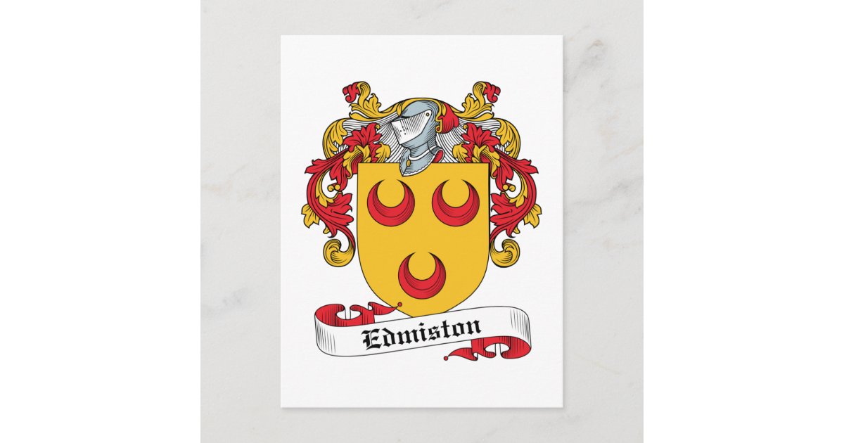 Postal Edmiston Family Crest | Zazzle.es
